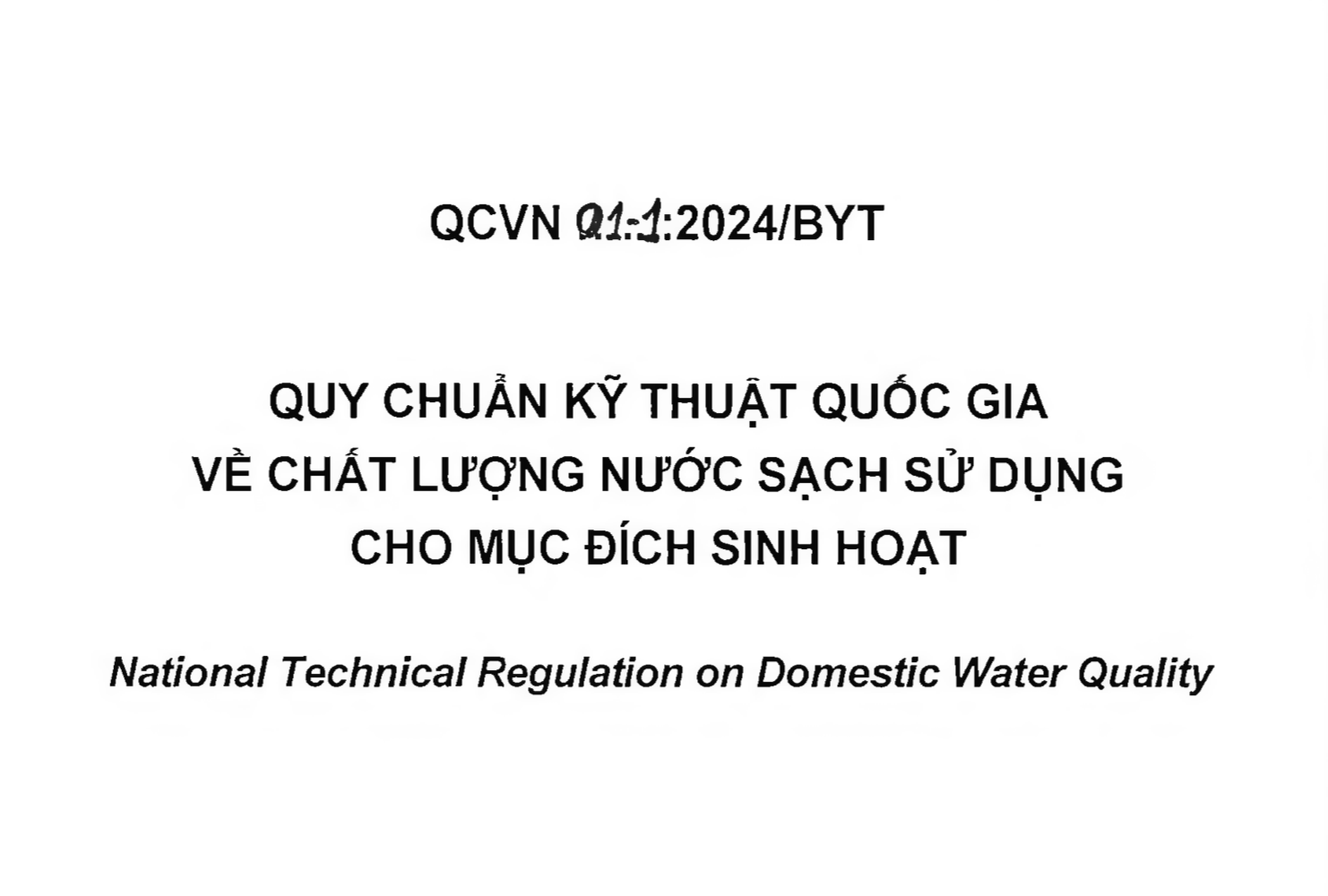 Download QCVN 01-1:2024/BYT – Quy chuẩn kỹ thuật quốc gia mới nhất về chất lượng nước sinh hoạt ...